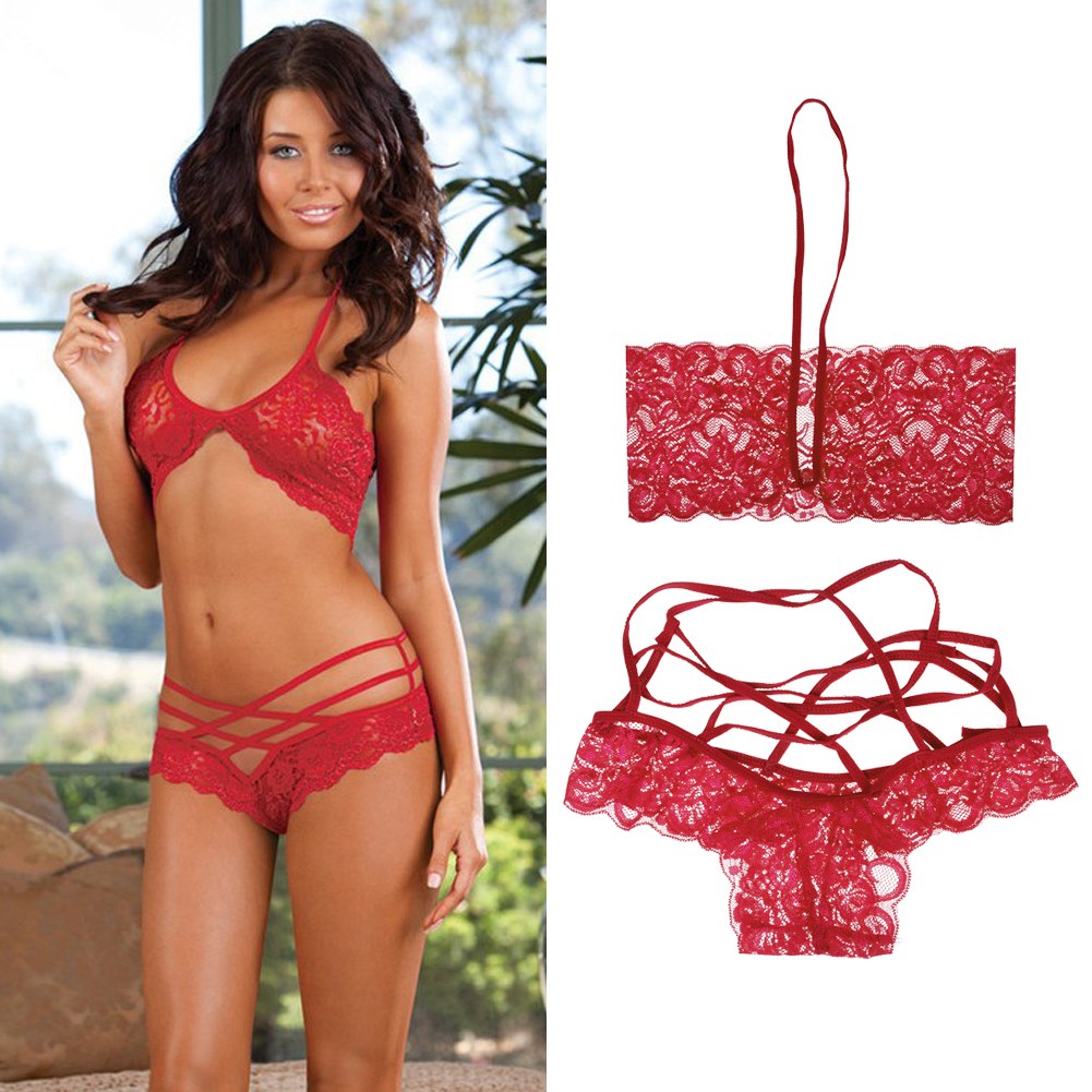 Lingerie Sexy Sous Vêtements En Dentelle Nuisette Nuit Ouvert