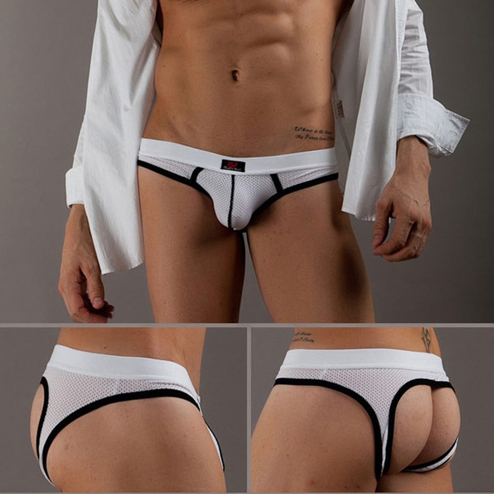 Mens Boy's Sexy Briefs Mesh Thong Jockstrap G-string Back Hole Underwear Boxer | eBay