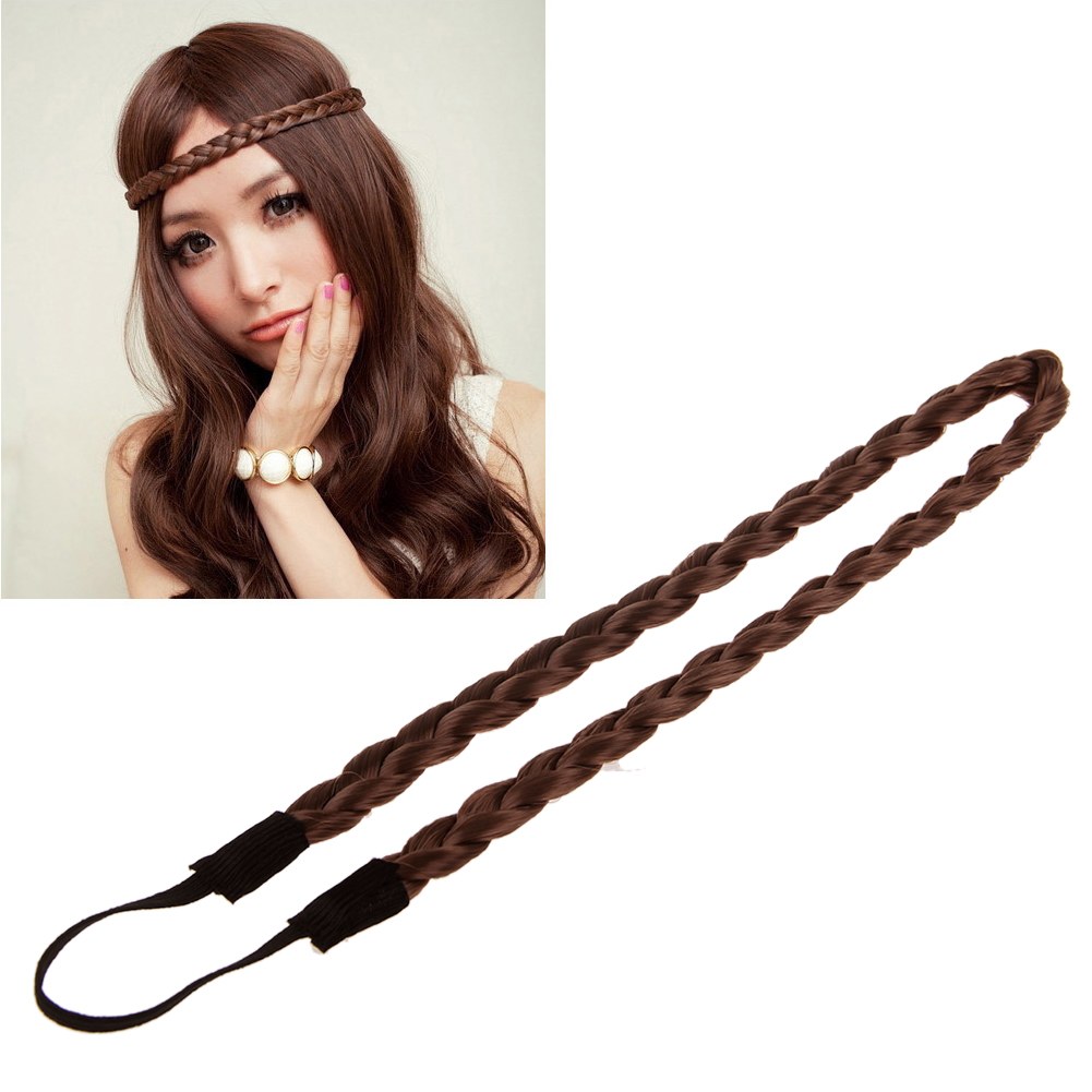 Stylish Girl Women Synthetic Hair Band Plaited Elastic Bohemia Braids