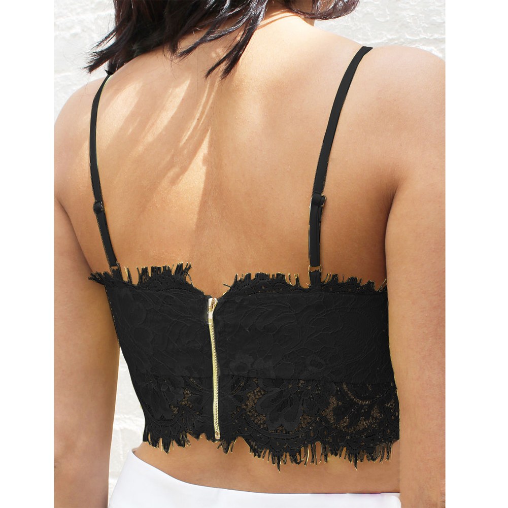 Sexy Women Lace Floral Bralette Bralet Bra Bustier Crop Top Camisole