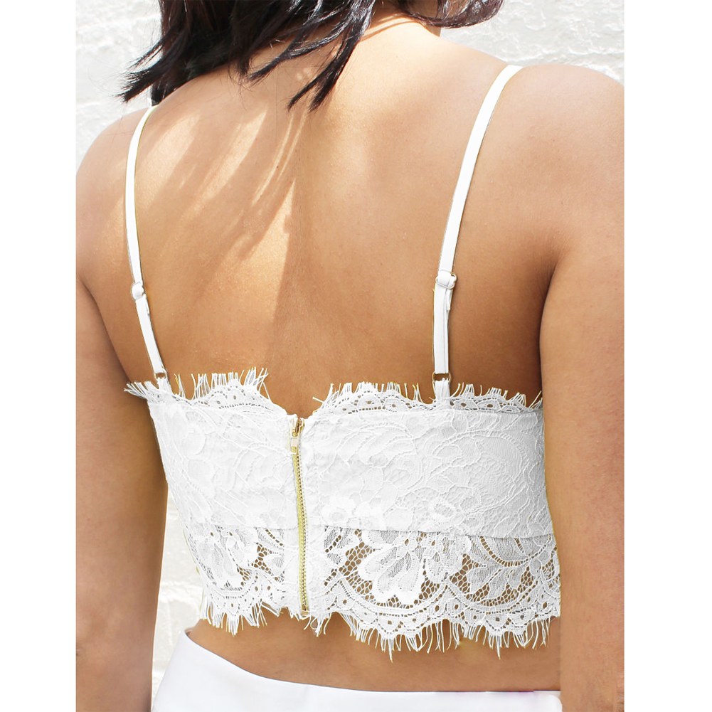 Sexy Women Lace Floral Bralette Bralet Bra Bustier Crop Top Camisole