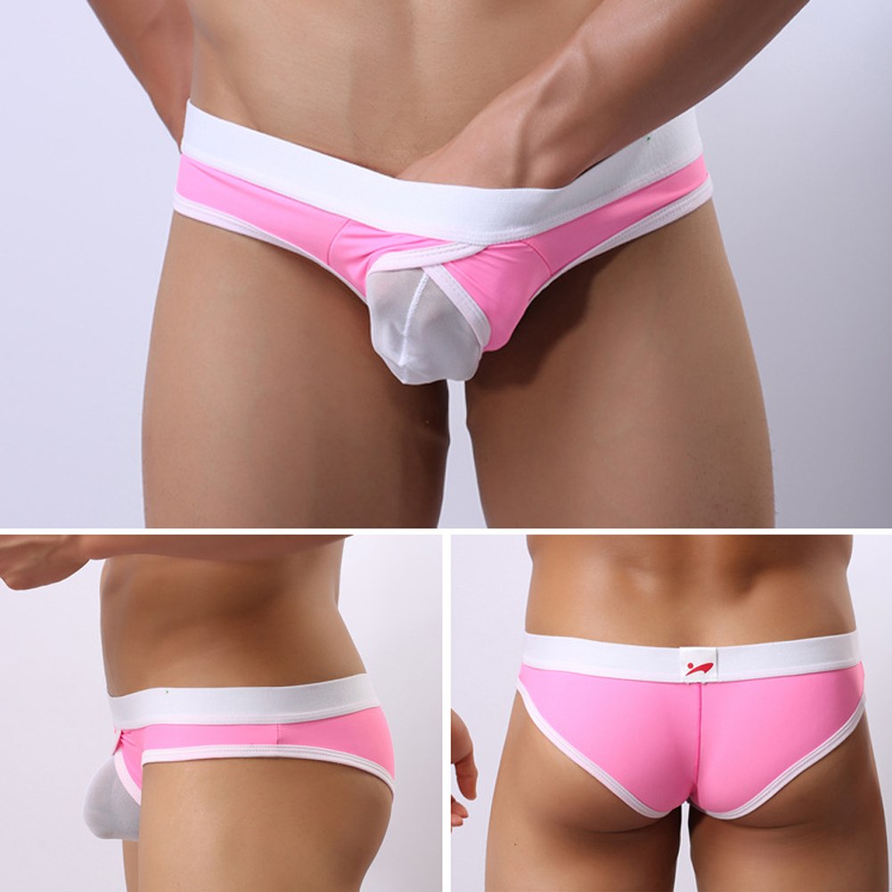 Sexy Mens Breathe Underwear Thong Briefs Bulge Pouch G String Shorts